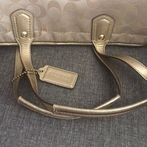 Coach | Bags | Coach Gold Monogram Bag Excellent Condition | Poshmark